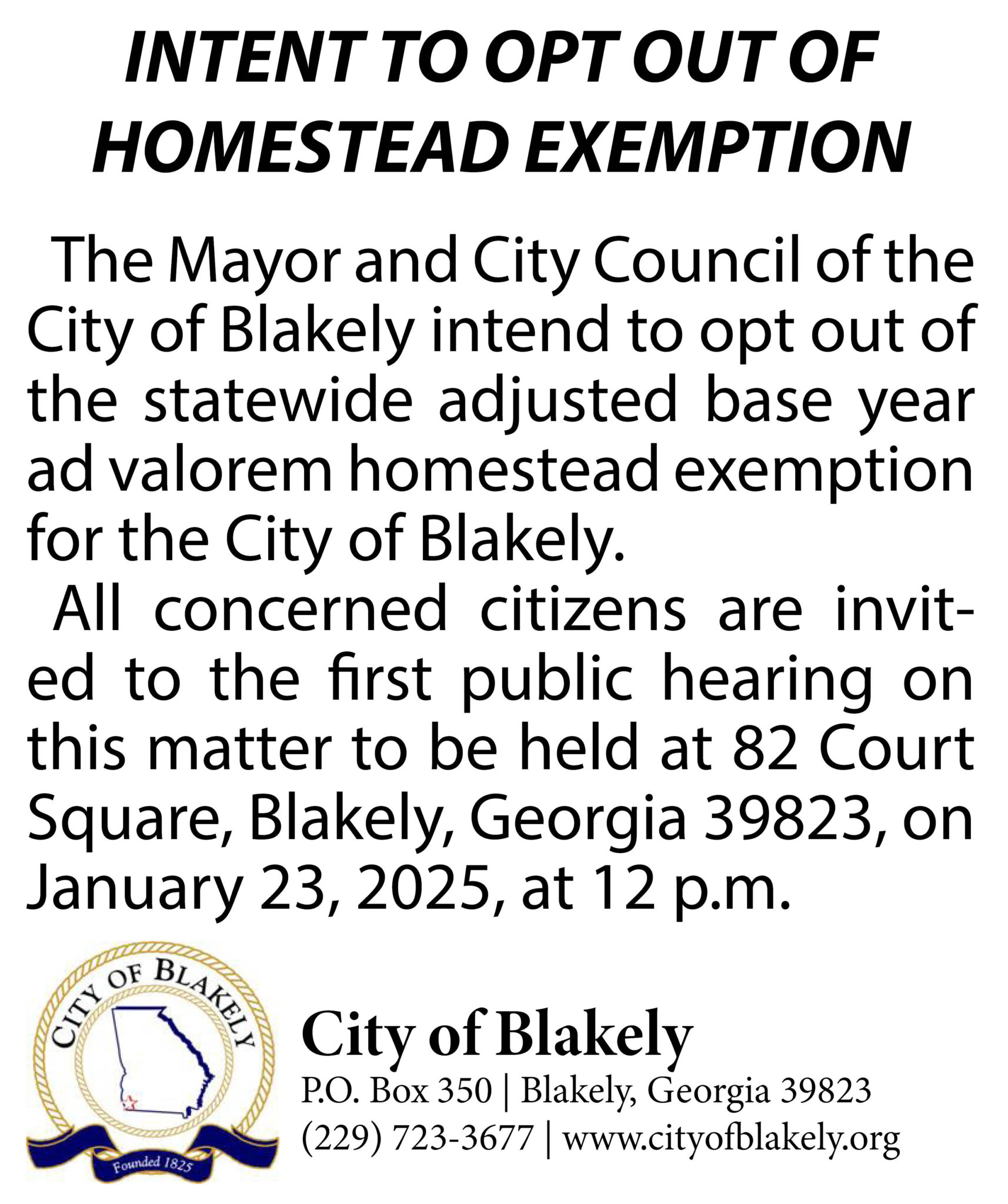 City of Blakely, Georgia